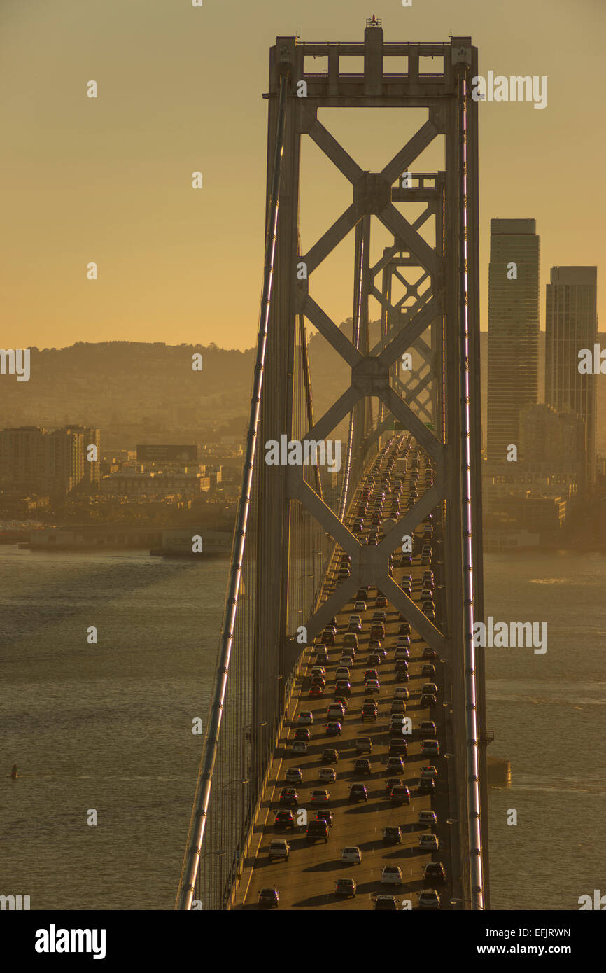 RUSH HOUR TRAFFIC WESTERN OAKLAND BAY BRIDGE (©CHARLES PURCELL 1936 ...