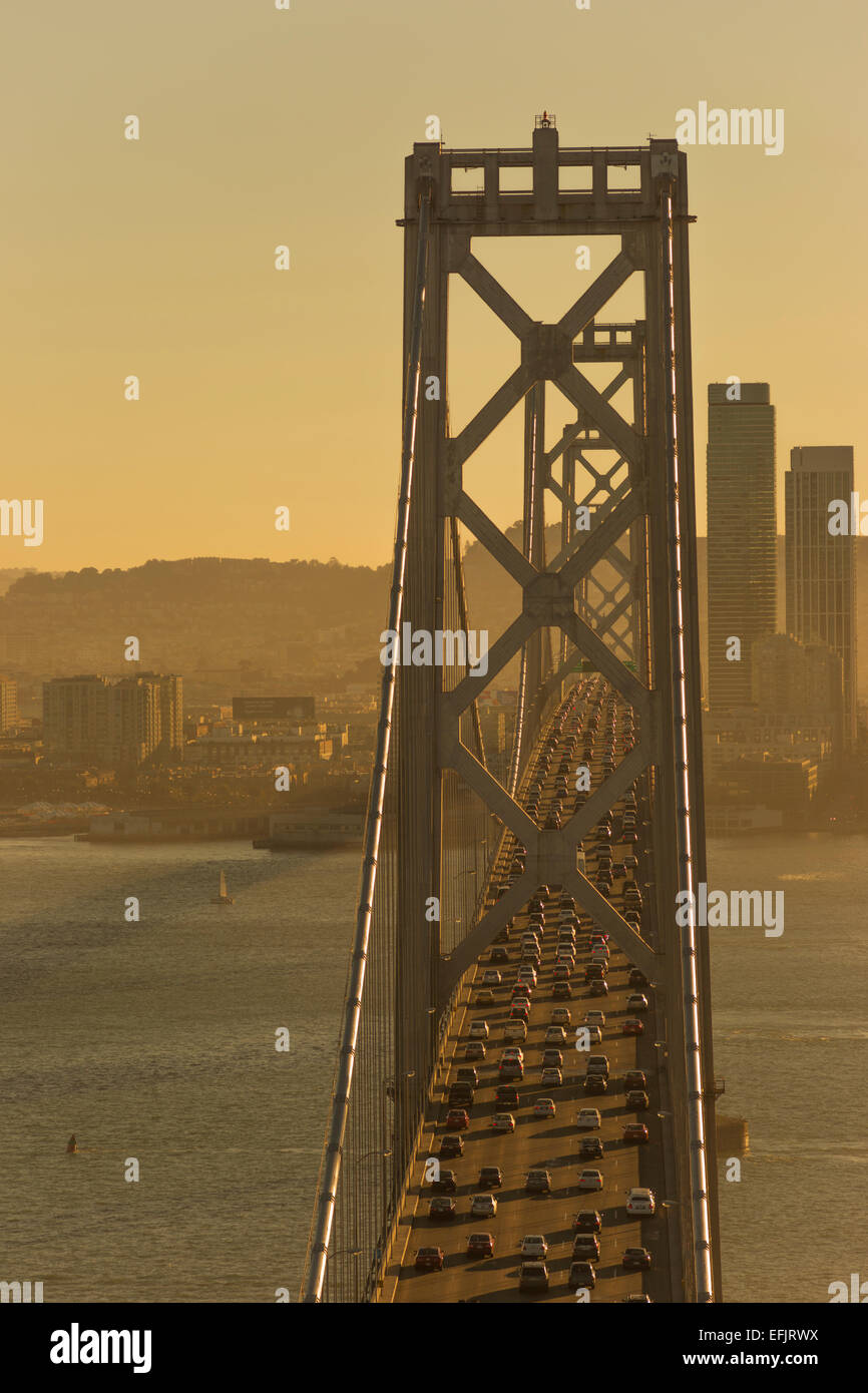 RUSH HOUR TRAFFIC WESTERN OAKLAND BAY BRIDGE (©CHARLES PURCELL 1936 ...