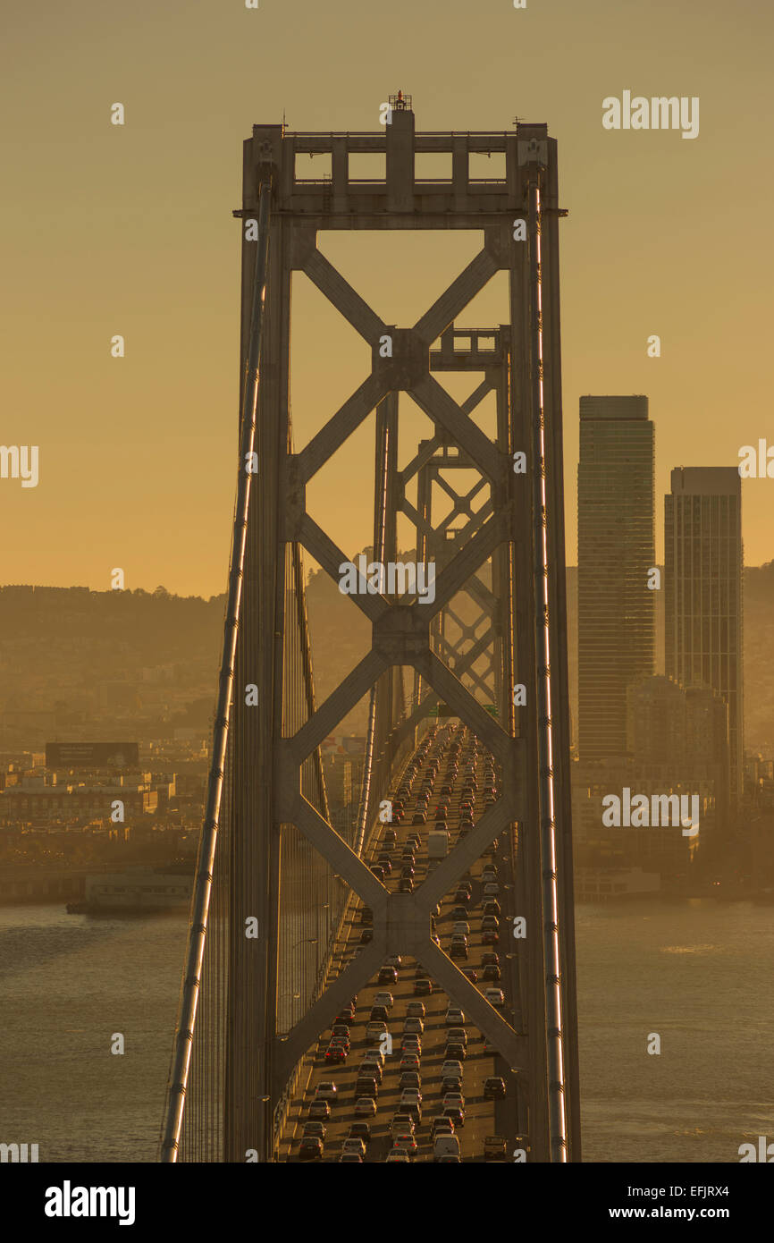 RUSH HOUR TRAFFIC WESTERN OAKLAND BAY BRIDGE (©CHARLES PURCELL 1936 ...