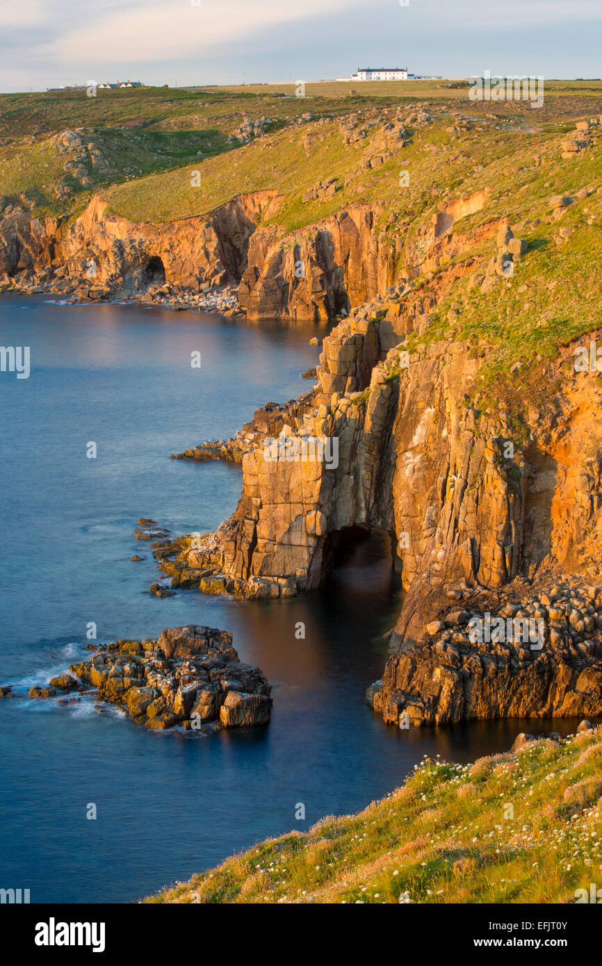English british cornish rocky coast coastal cliff cliffs hi-res stock ...