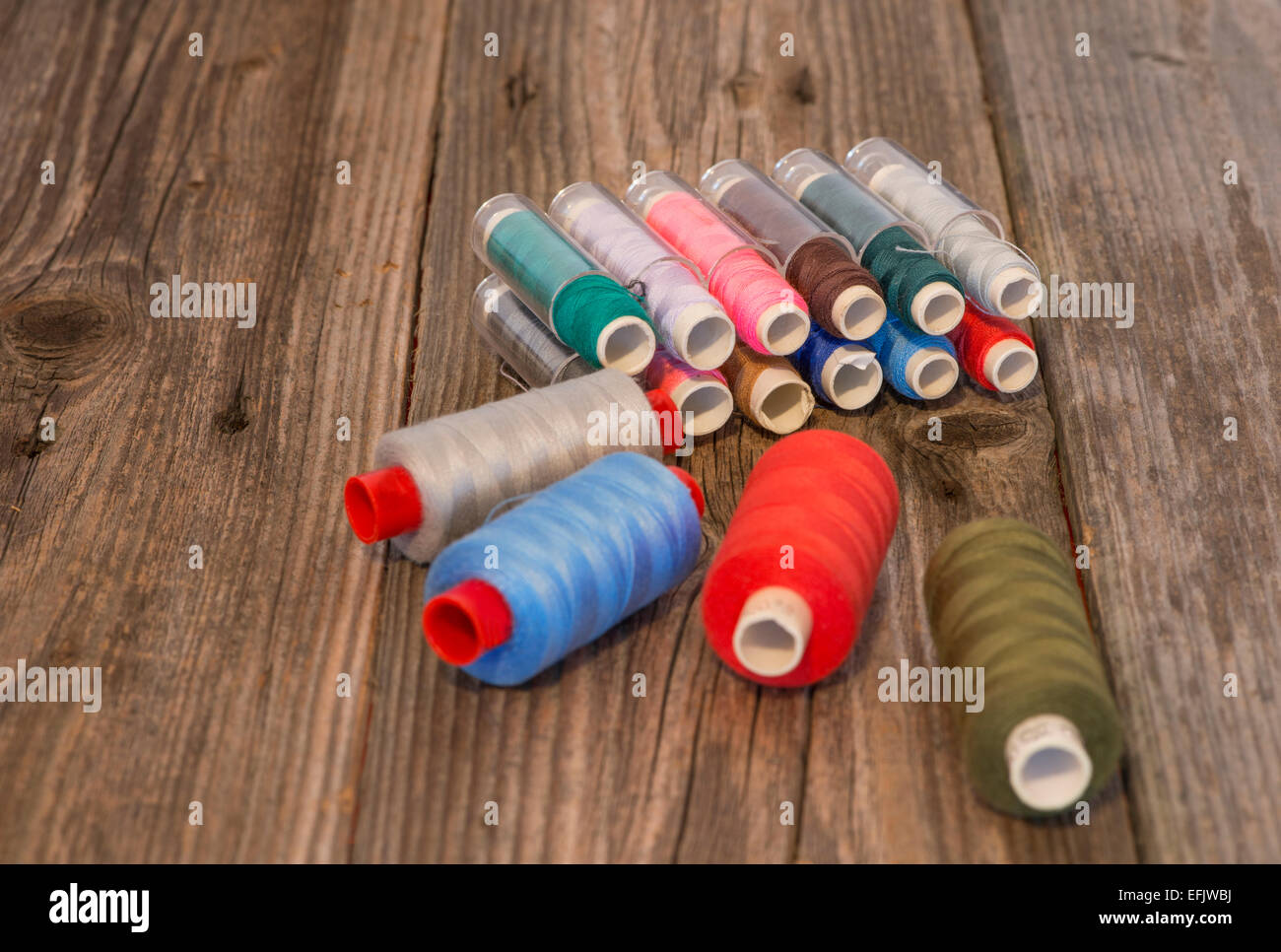 Beautiful Colorful spools of thread Stock Photo - Alamy