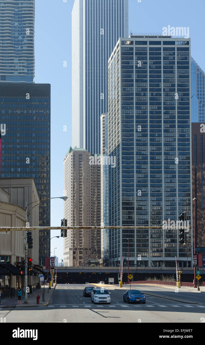 View of buildings on downtown Chicago Stock Photo - Alamy