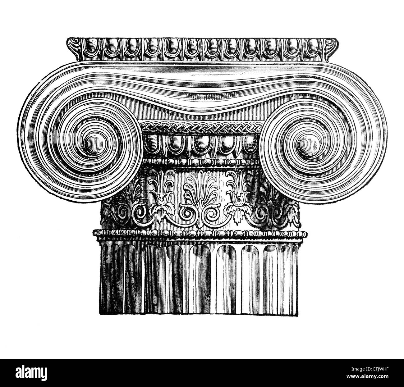 digitally-restored-image-from-a-mid-19th-century-encyclopaedia-stock