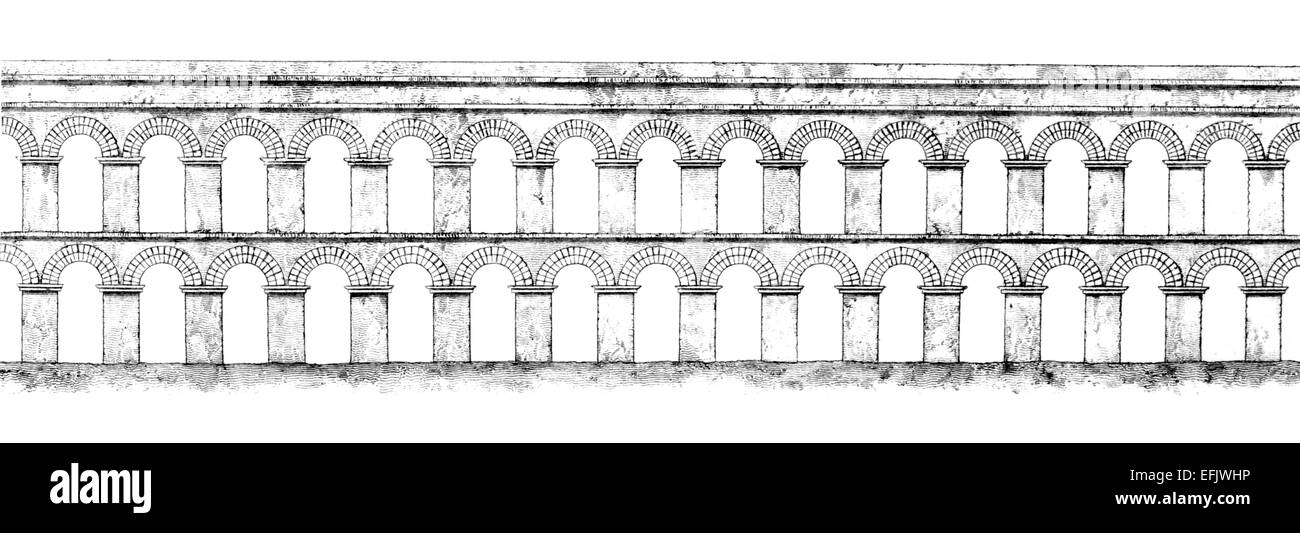Roman aqueduct drawing hi-res stock photography and images - Alamy