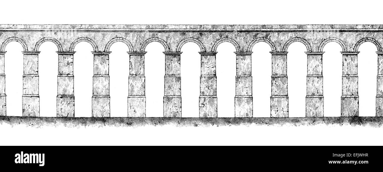 Roman aqueduct drawing hi-res stock photography and images - Alamy