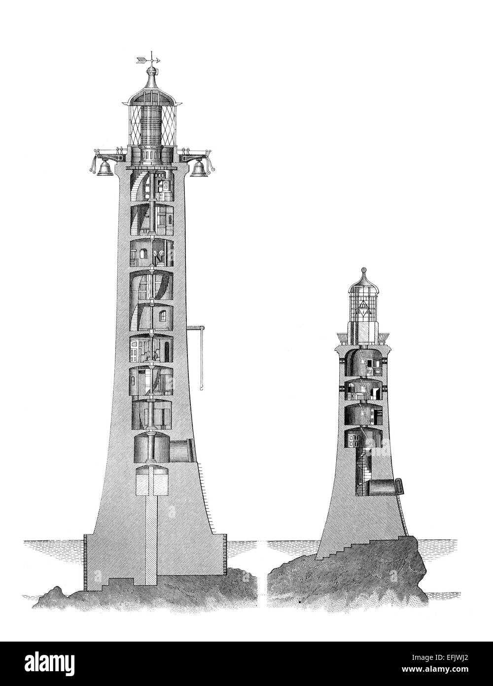 Eddystone lighthouse Cut Out Stock Images & Pictures - Alamy