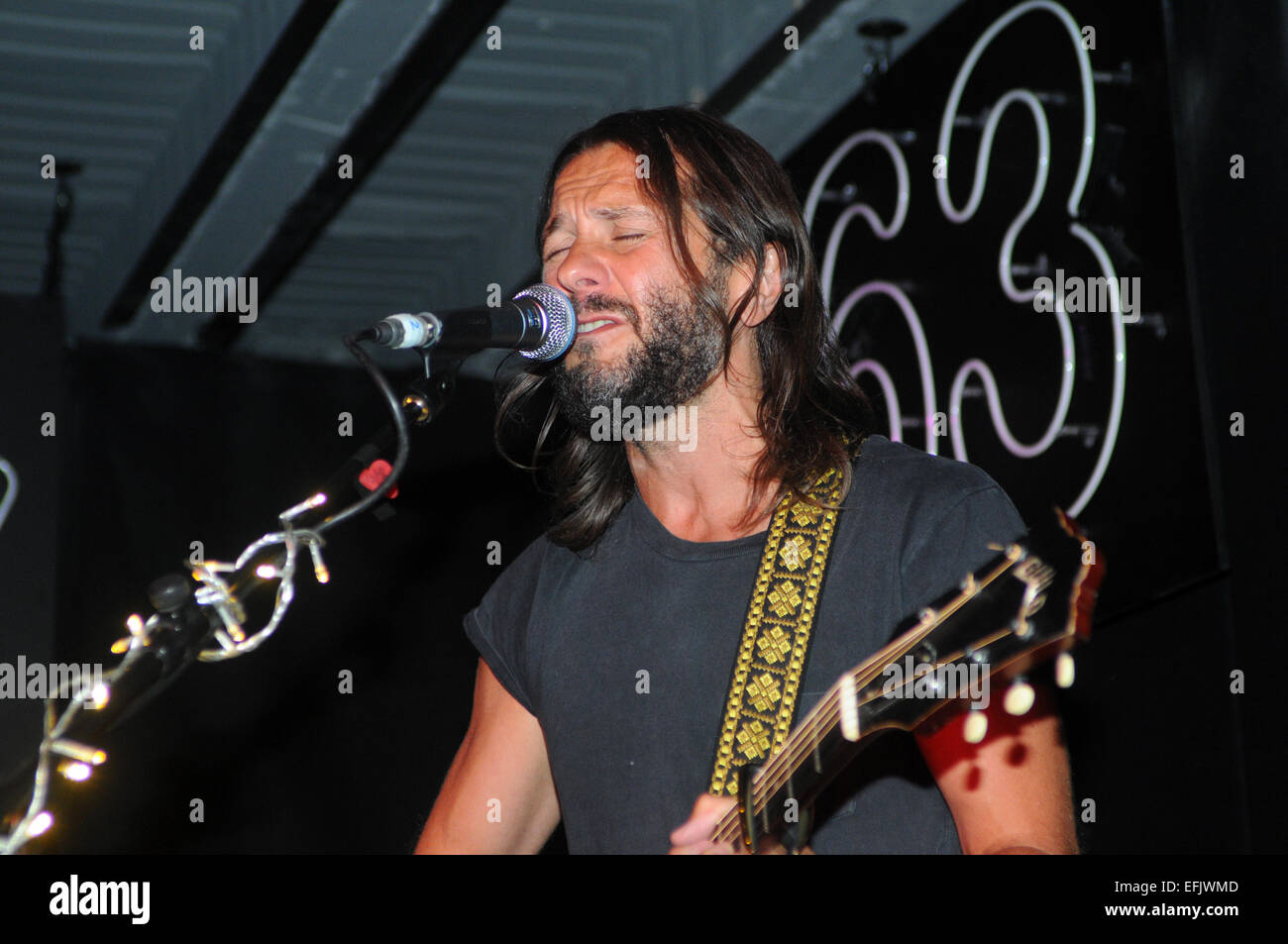 London,UK,11 August 2014 Grant Nichols,lead singer Feeder,performs for ...