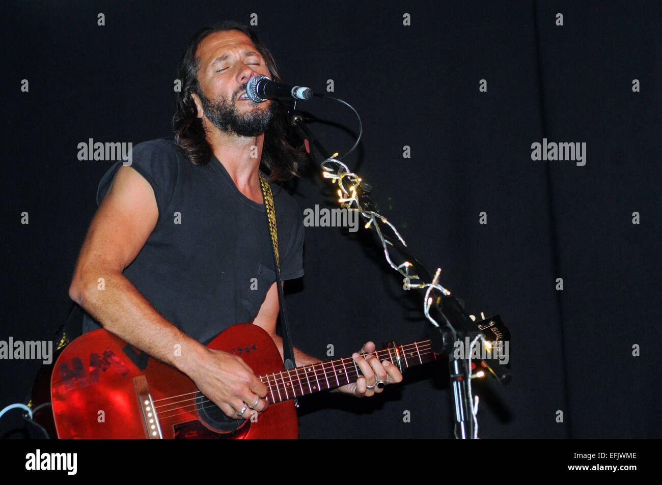 London,UK,11 August 2014 Grant Nichols,lead singer Feeder,performs for ...