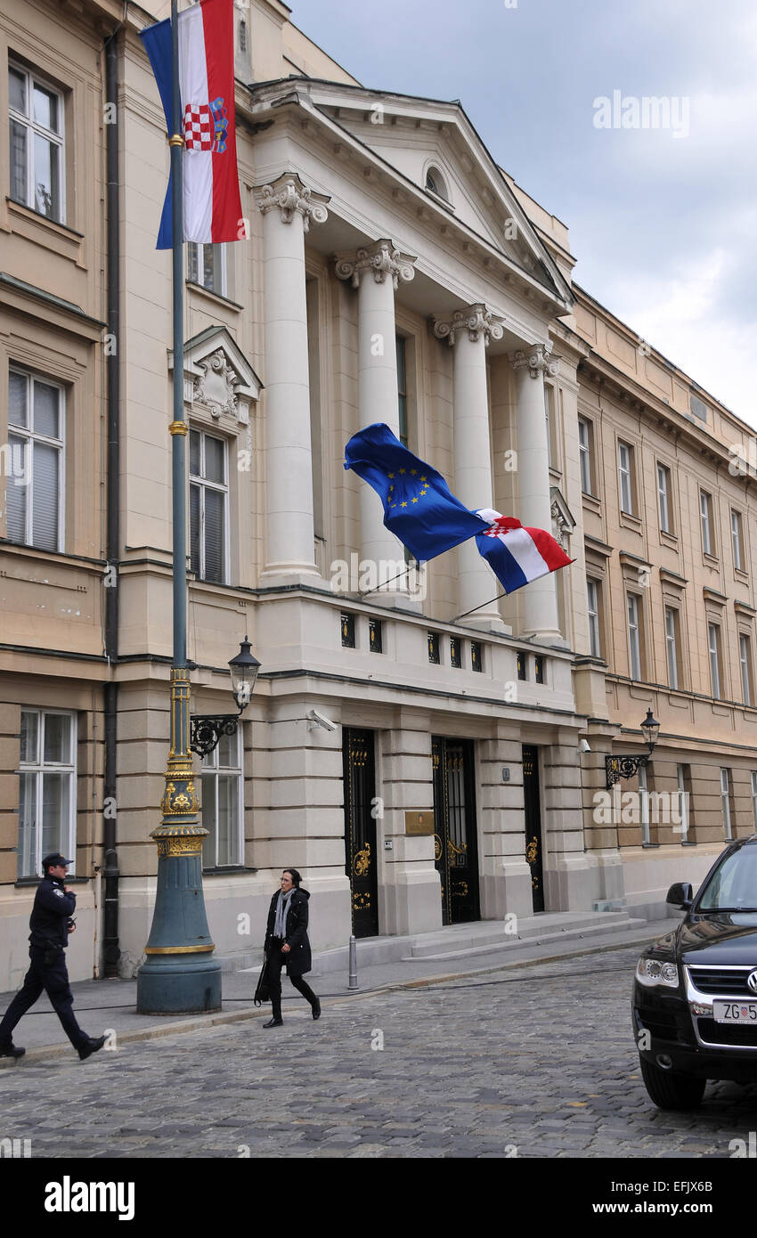 Parlament of Croatia, government quarter, upper town, Zagreb, Croatia ...