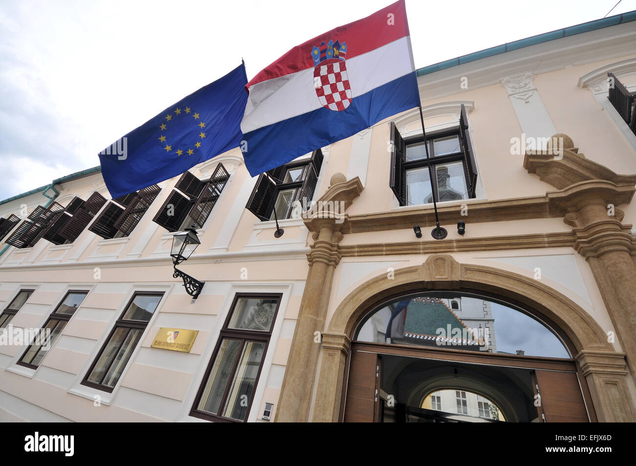 Government building on the market square, government quarter, upper ...