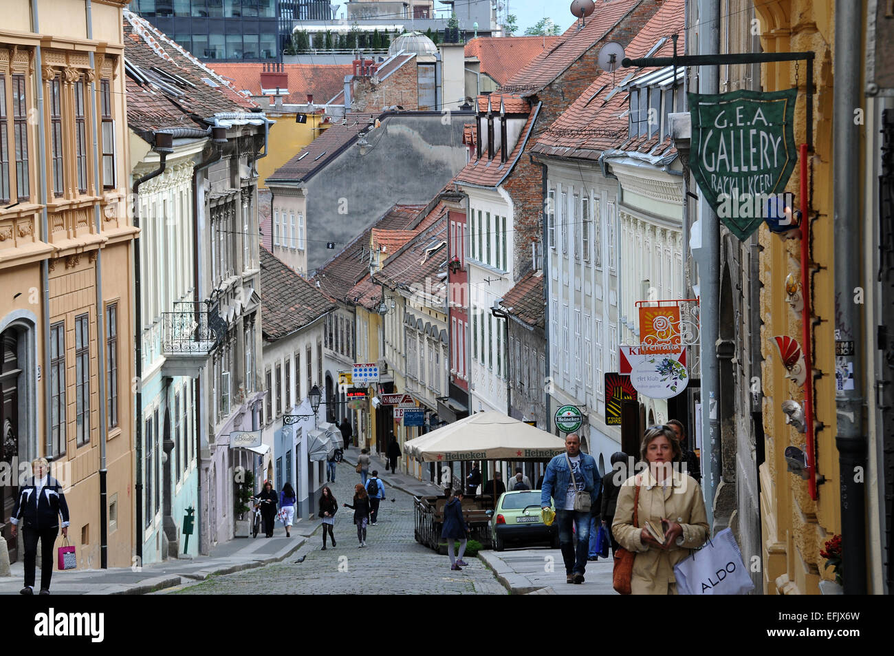 View of under town through Radiceva, Zagreb, Croatia Stock Photo - Alamy
