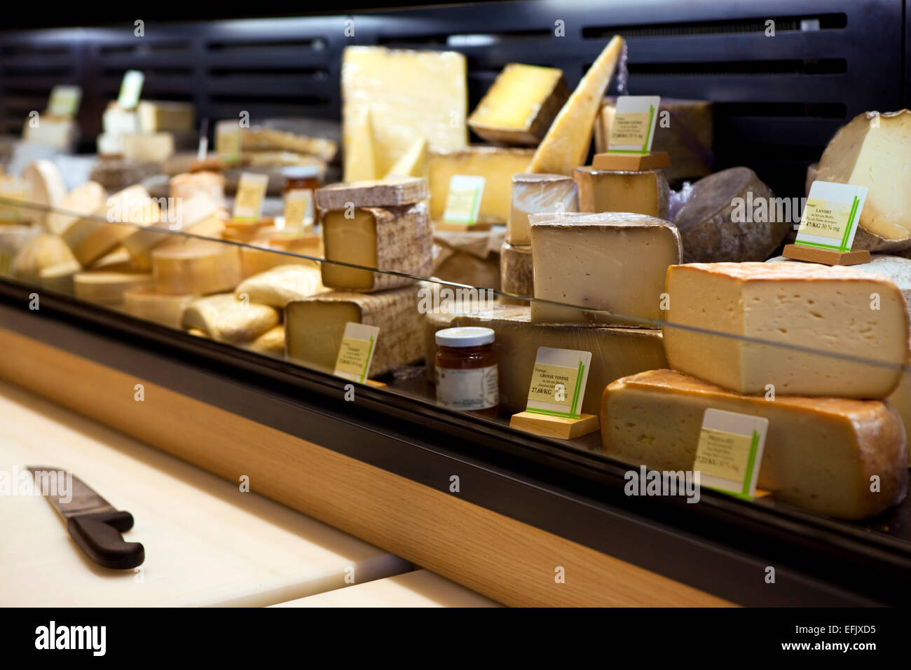 Various cheeses in shop hi-res stock photography and images - Alamy