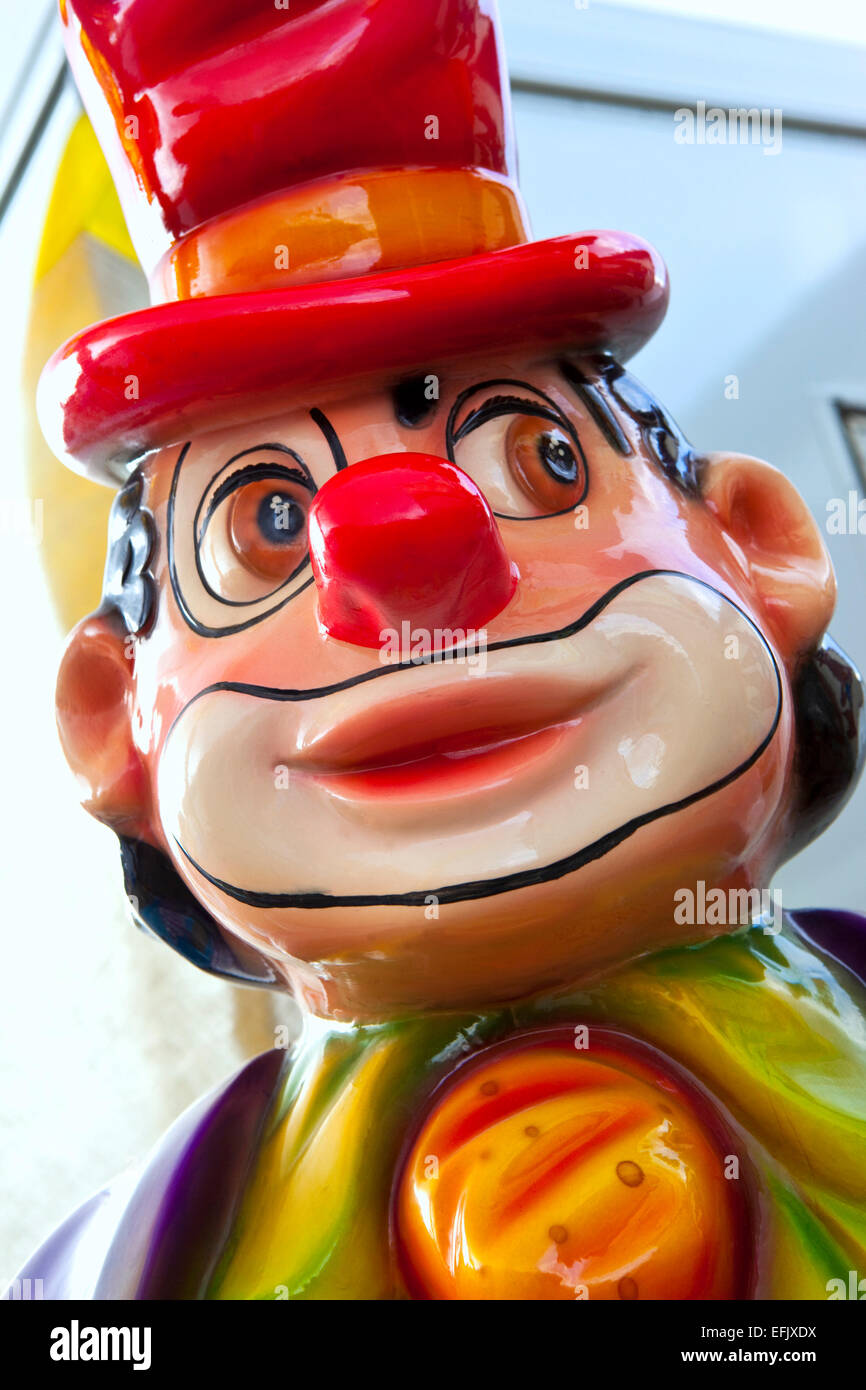 Plastic clown on a fairground attraction Stock Photo - Alamy