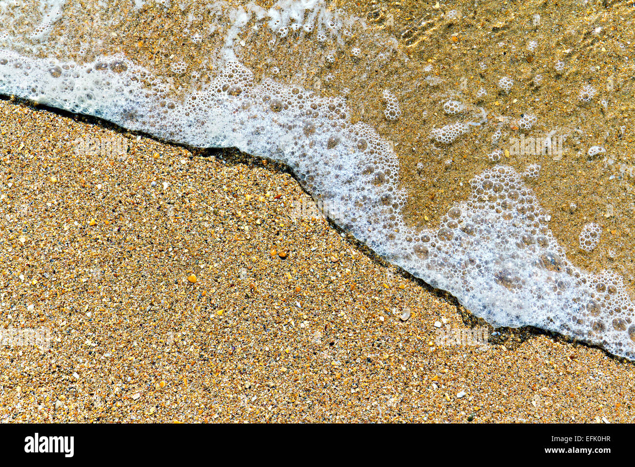 sea foam incident on the beach in the background Stock Photo - Alamy