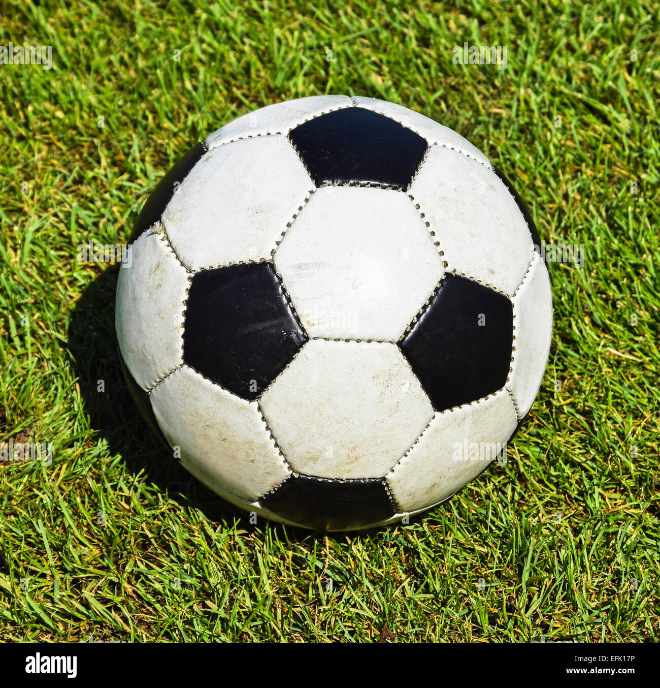 Soccer ball in the grass Stock Photo - Alamy