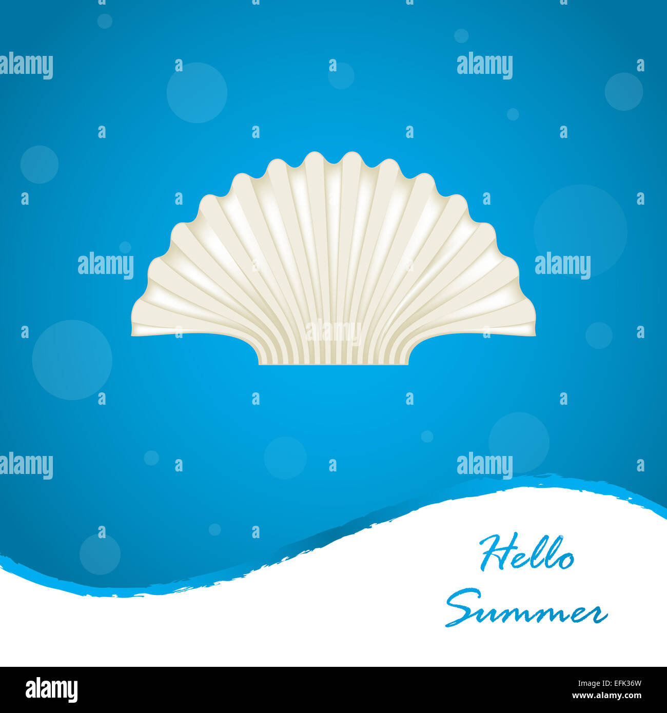 Summer background with a special sea shell design Stock Photo - Alamy