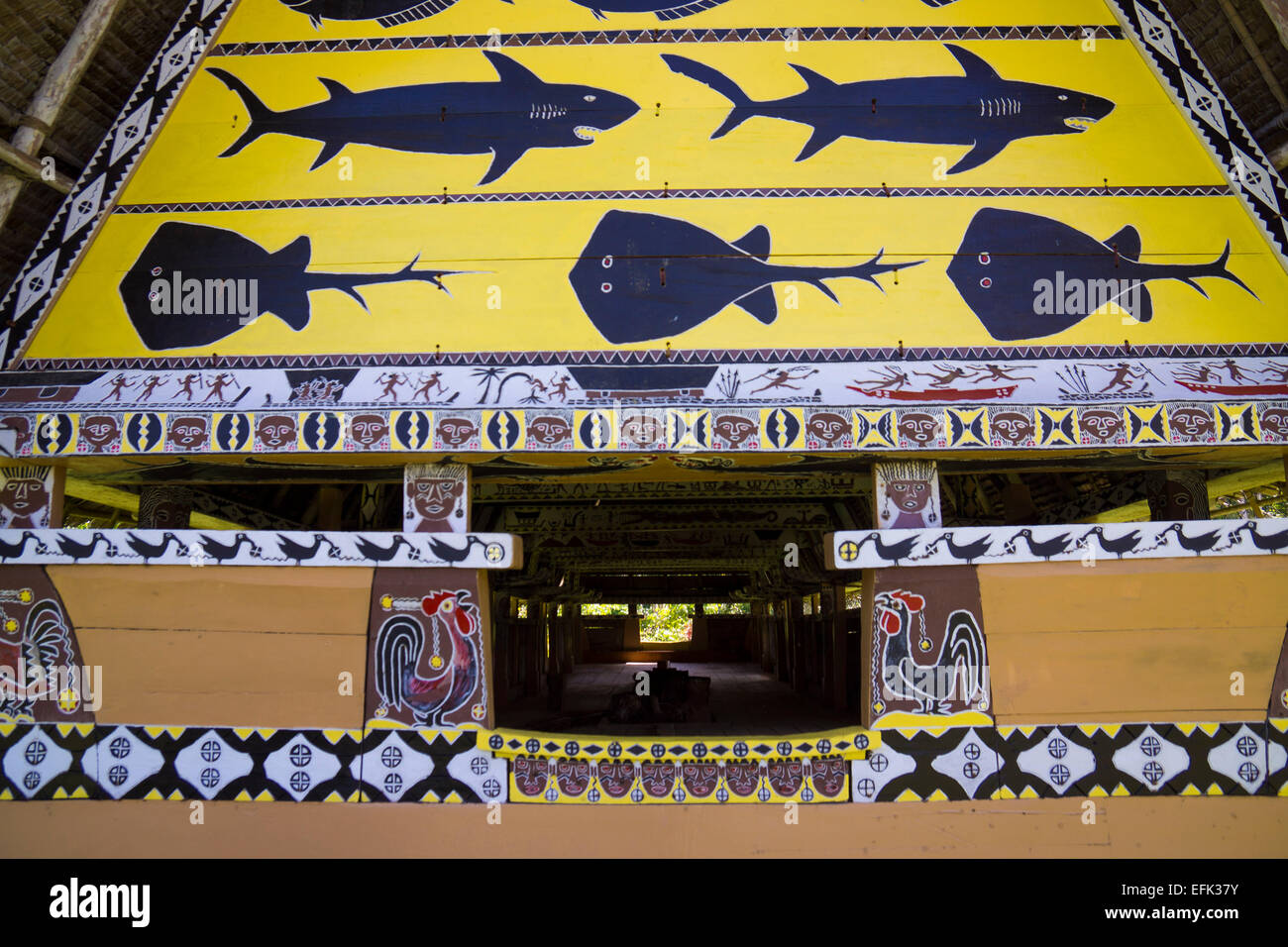 traditional Bai of Palau, the men's house, Babeldaob, Palau, Oceania ...