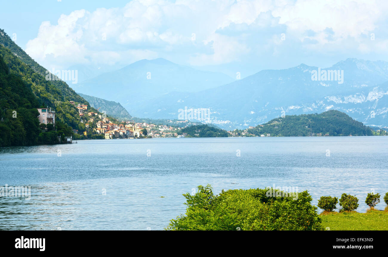 Lake Como (Italy) summer view from shore Stock Photo - Alamy