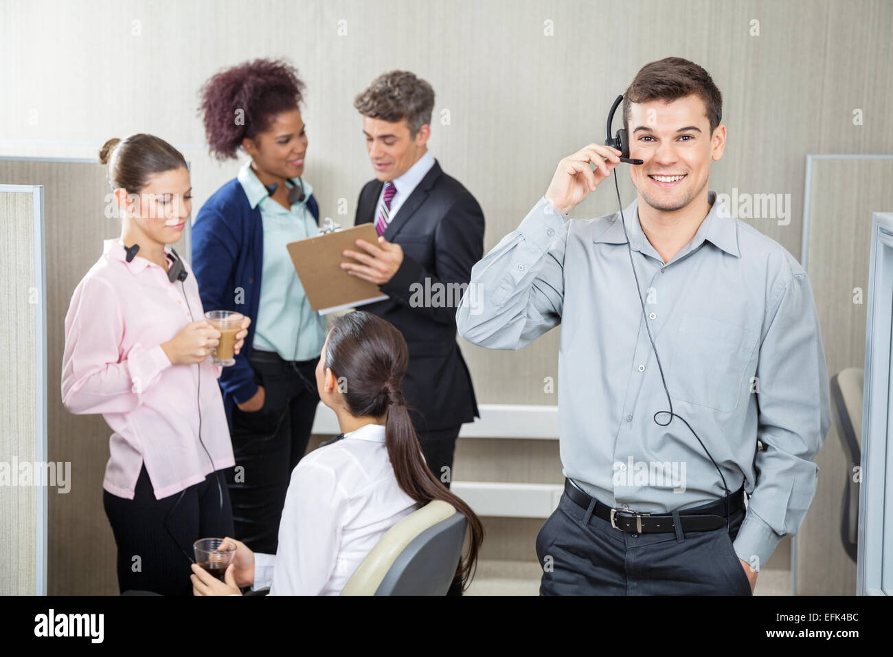 Portrait male customer service representative hi-res stock photography ...