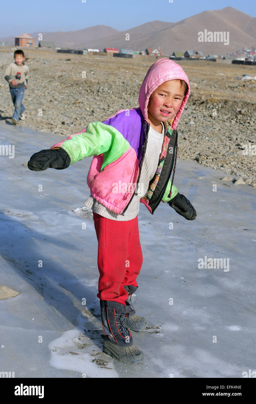 Sliding on ice of frozen pond hi-res stock photography and images - Alamy
