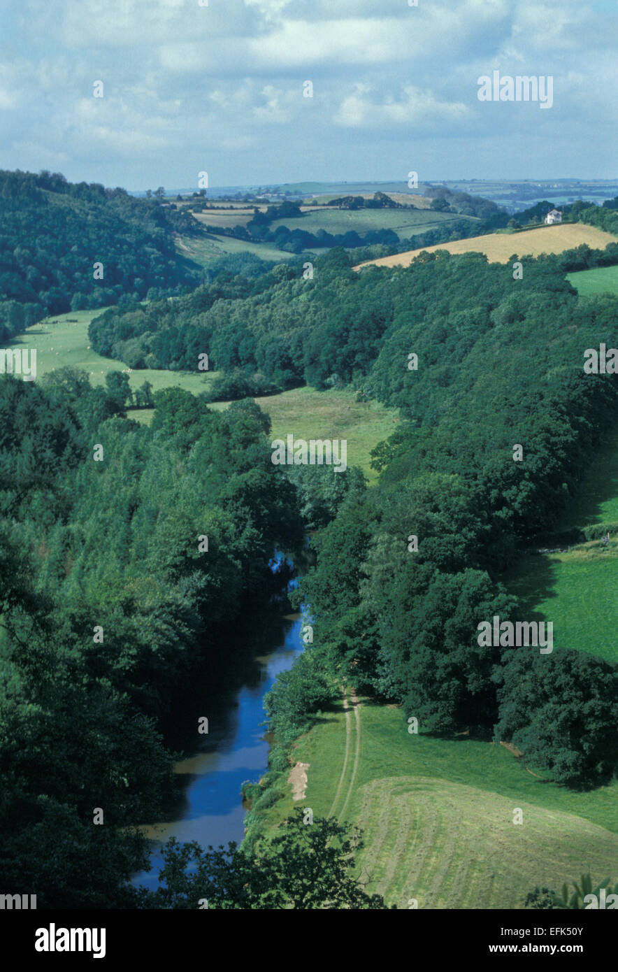 River Tamar looking north from Bishop's Rock Cornwall England UK Stock ...