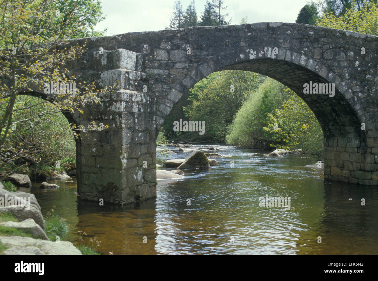 The West Dart river near Hexworthy, Dartmoor Devon, England UK Stock ...