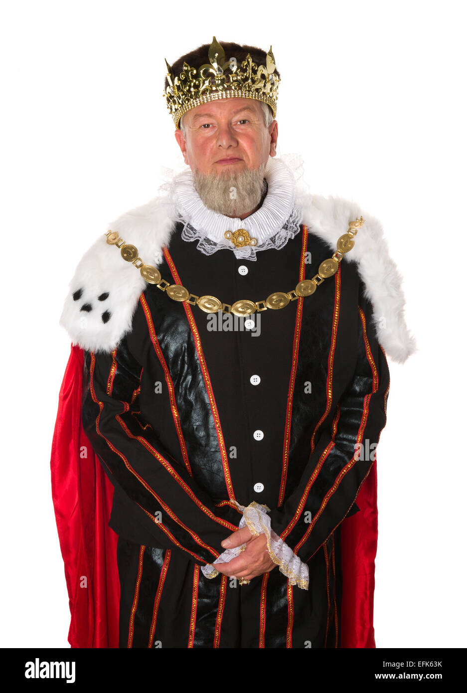 Isolated medieval king standing for an official portrait Stock Photo ...