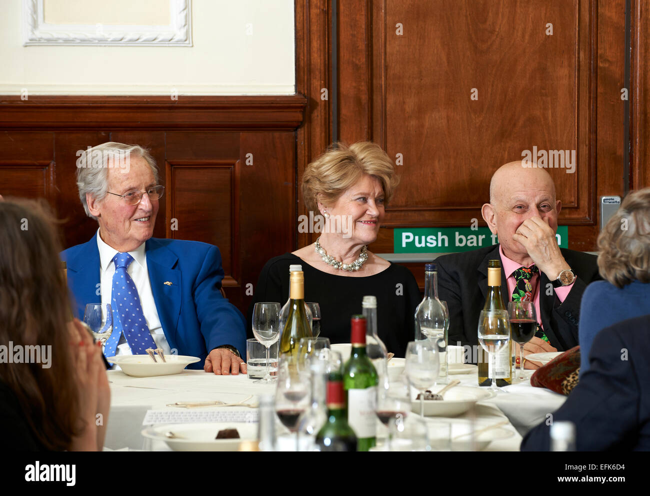 Nicholas Parsons, Ann Reynolds & Naim Attallah Stock Photo - Alamy
