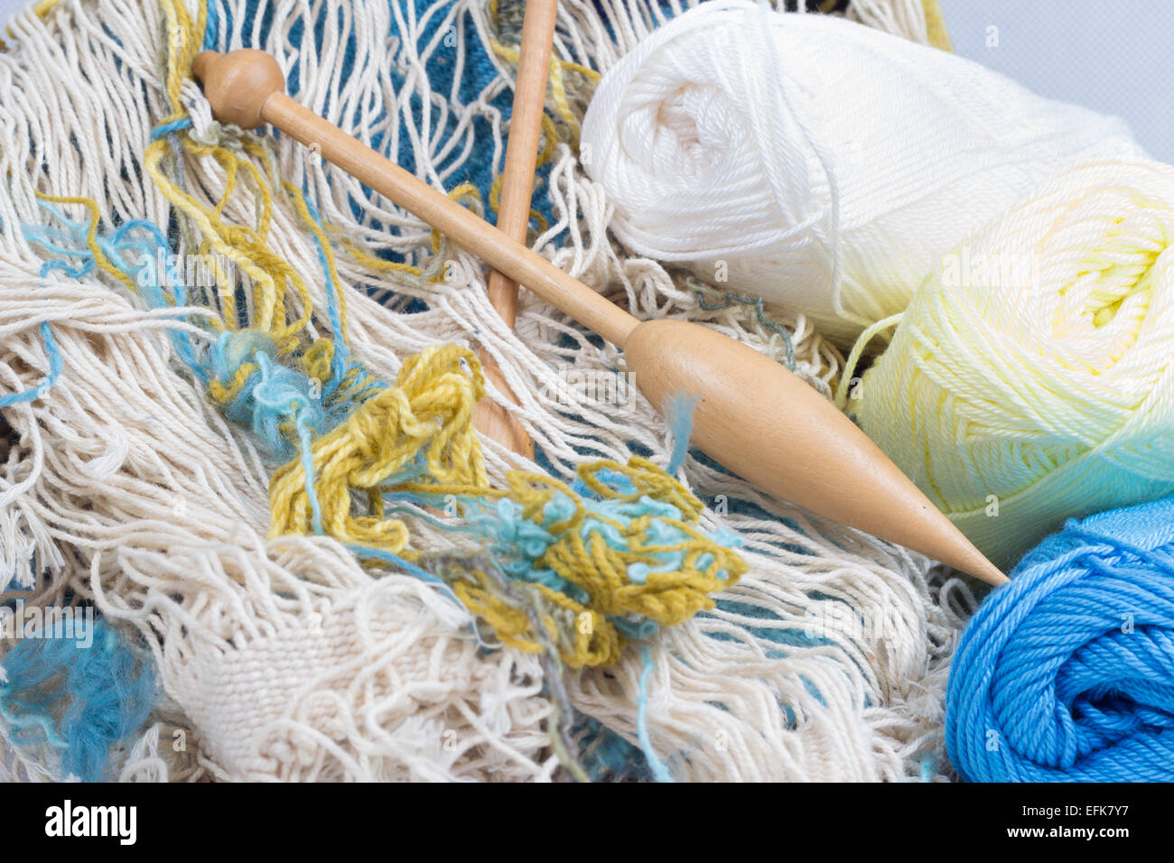 Tapestry close up with spool Stock Photo - Alamy