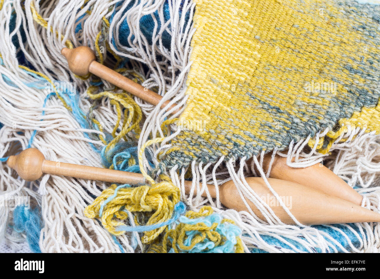 Tapestry close up with spool Stock Photo - Alamy