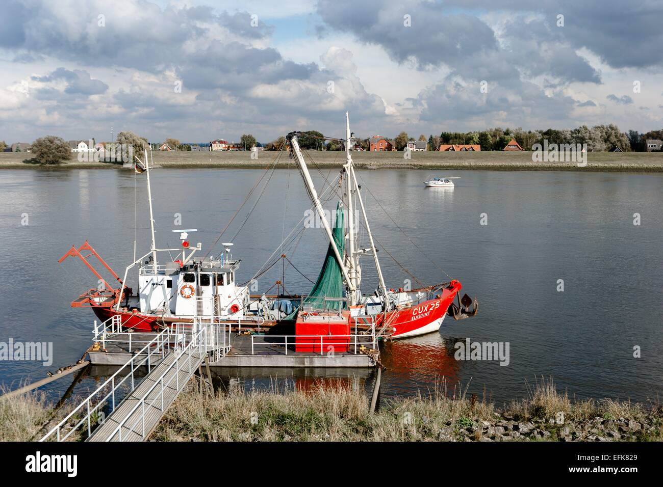 Fisherboat in Lower Saxony Stock Photo - Alamy