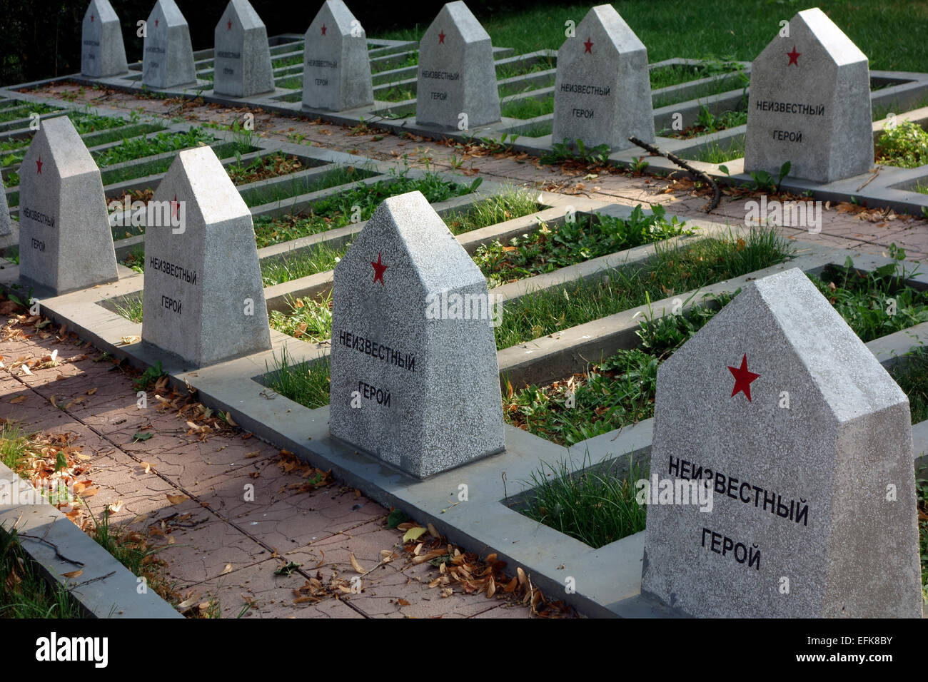 Graves of Soviet unknown soldiers who died during the World War II ...