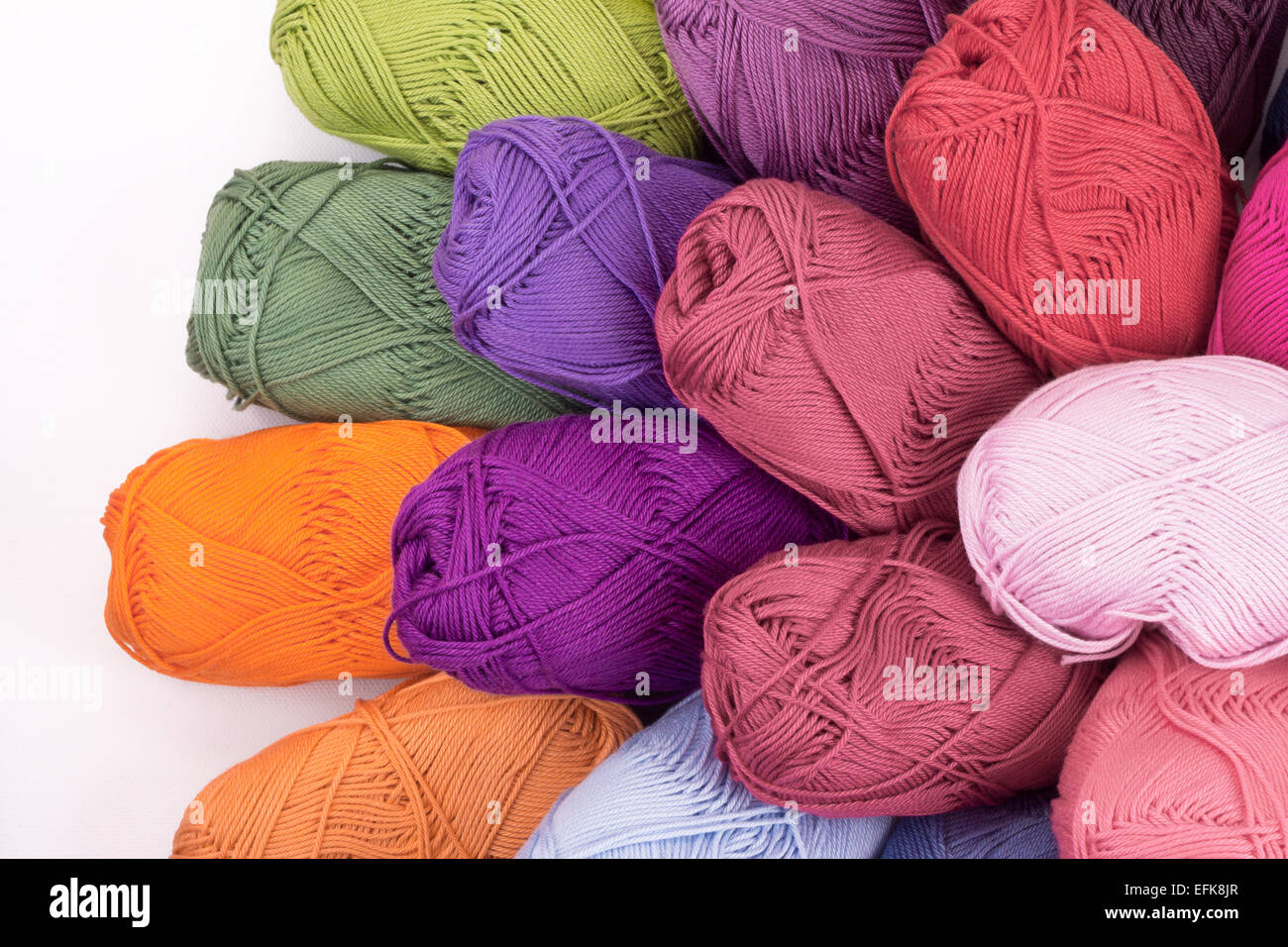 colorful yarn isolated on white background Stock Photo - Alamy