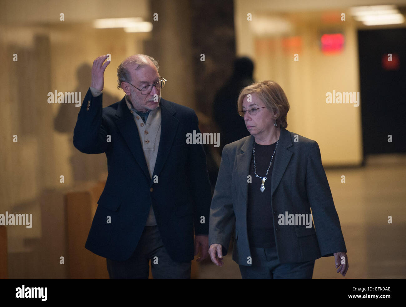 Manhattan, New York, USA. 5th Feb, 2015. STANLEY PATZ leaves the ...