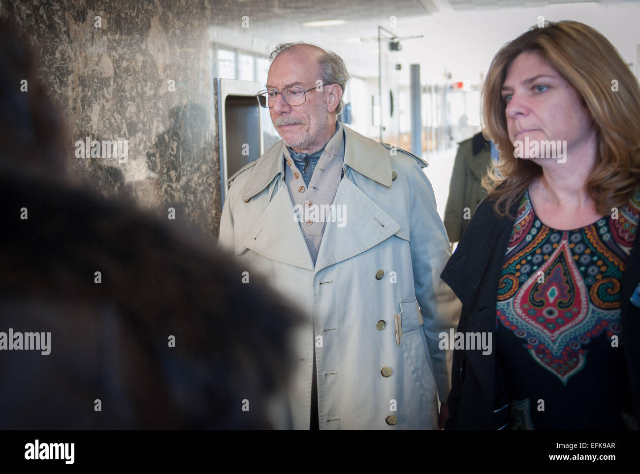 Manhattan, New York, USA. 5th Feb, 2015. STANLEY PATZ arrives following ...