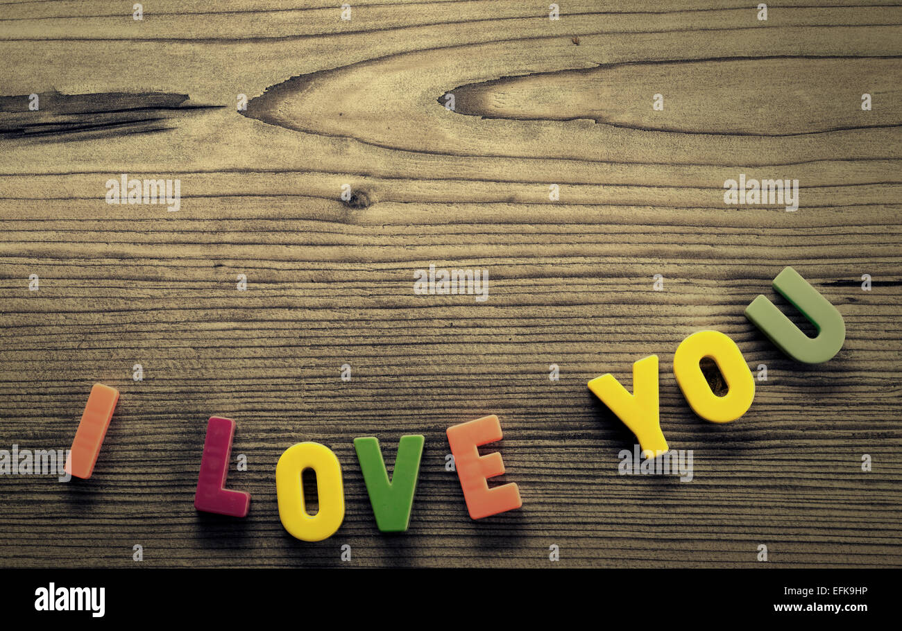 Written in colorful letters : I love you Stock Photo - Alamy