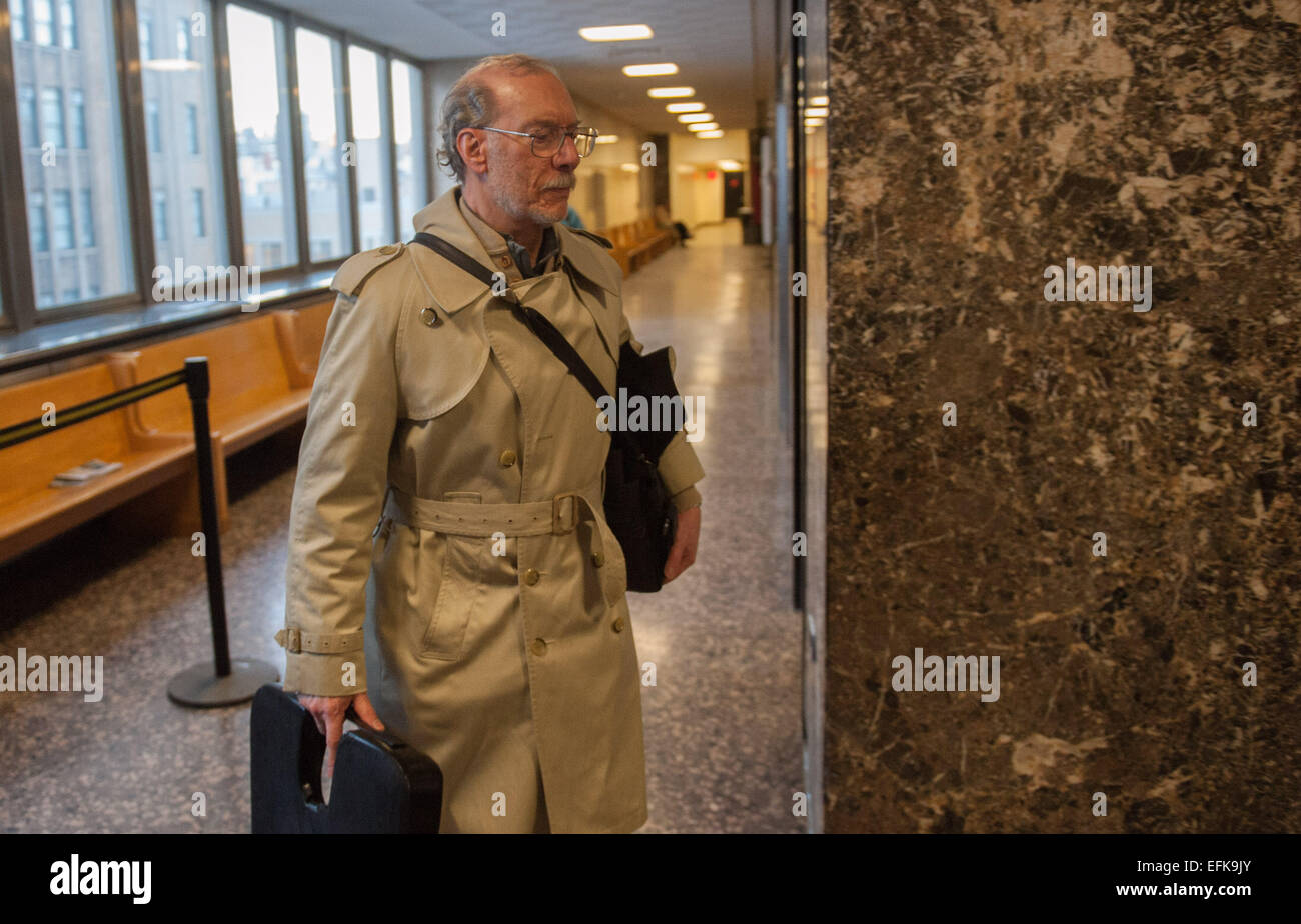 Manhattan, New York, USA. 5th Feb, 2015. STANLEY PATZ leaves the ...