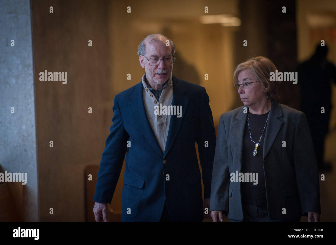 Manhattan, New York, USA. 5th Feb, 2015. STANLEY PATZ leaves the ...