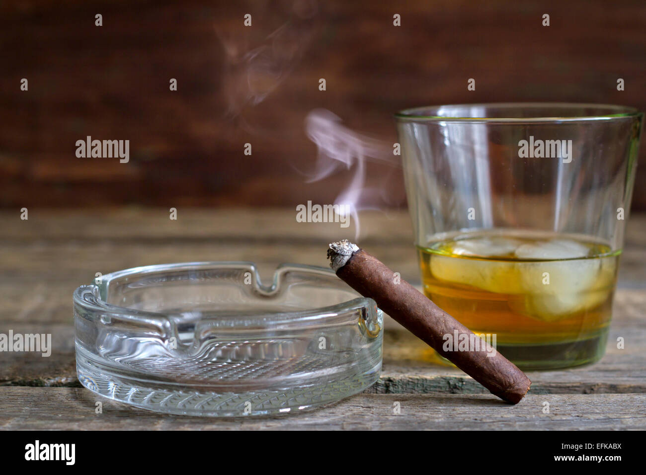 Cigar and whiskey abstract retro still life concept Stock Photo - Alamy