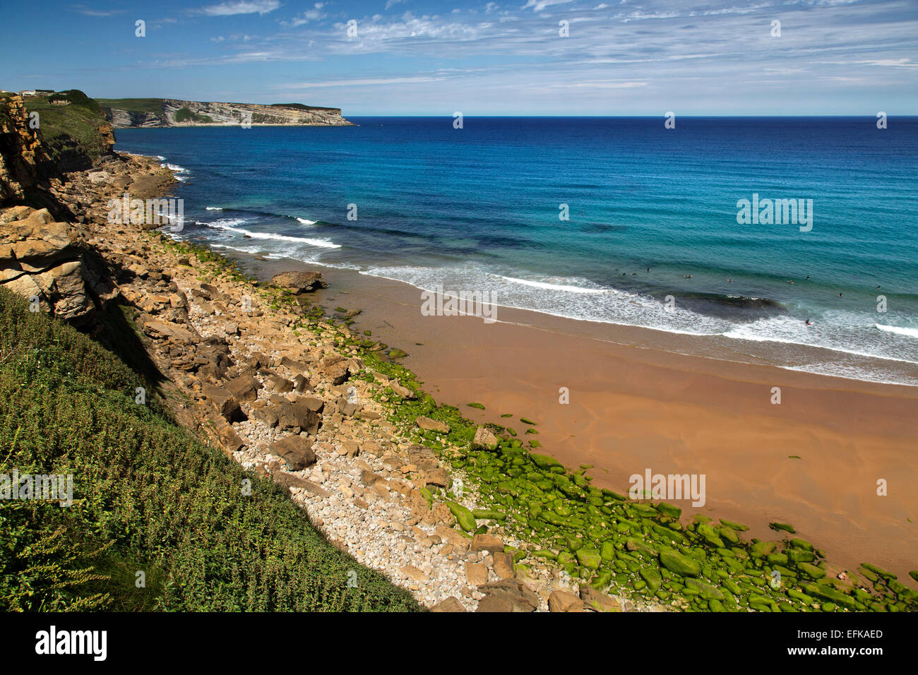 La Tablia beach Suances Cantabria Spain Stock Photo - Alamy