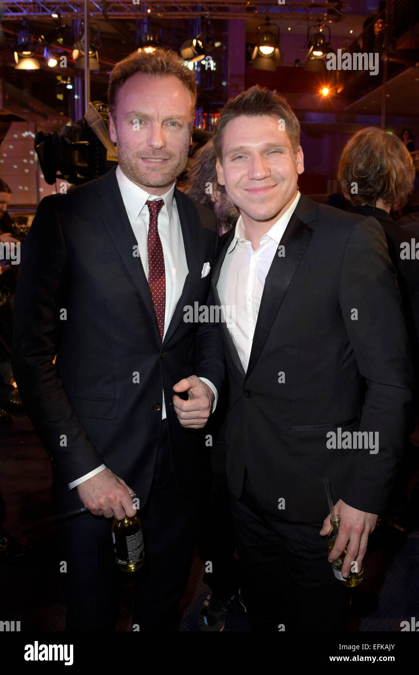 Mark Waschke and Hanno Koffler attending the Opnening Party at the 65th ...