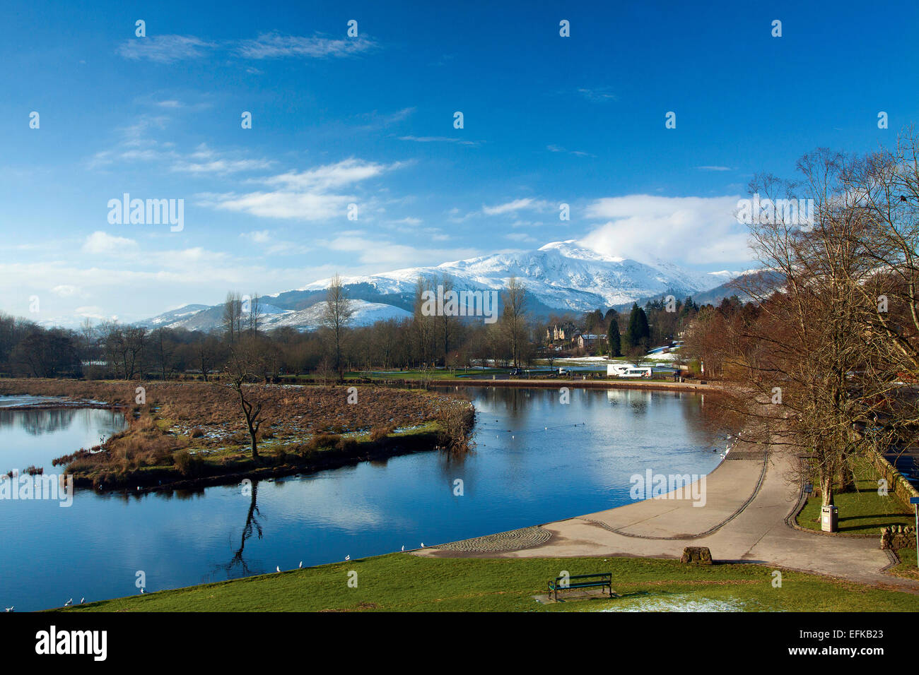 Ben Ledi and the River Teith from Callander, Loch Lomond and the ...