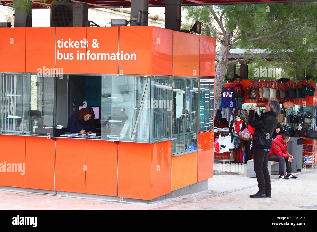 Capital city of Malta - Valletta - Buses and Valletta Bus Station on ...