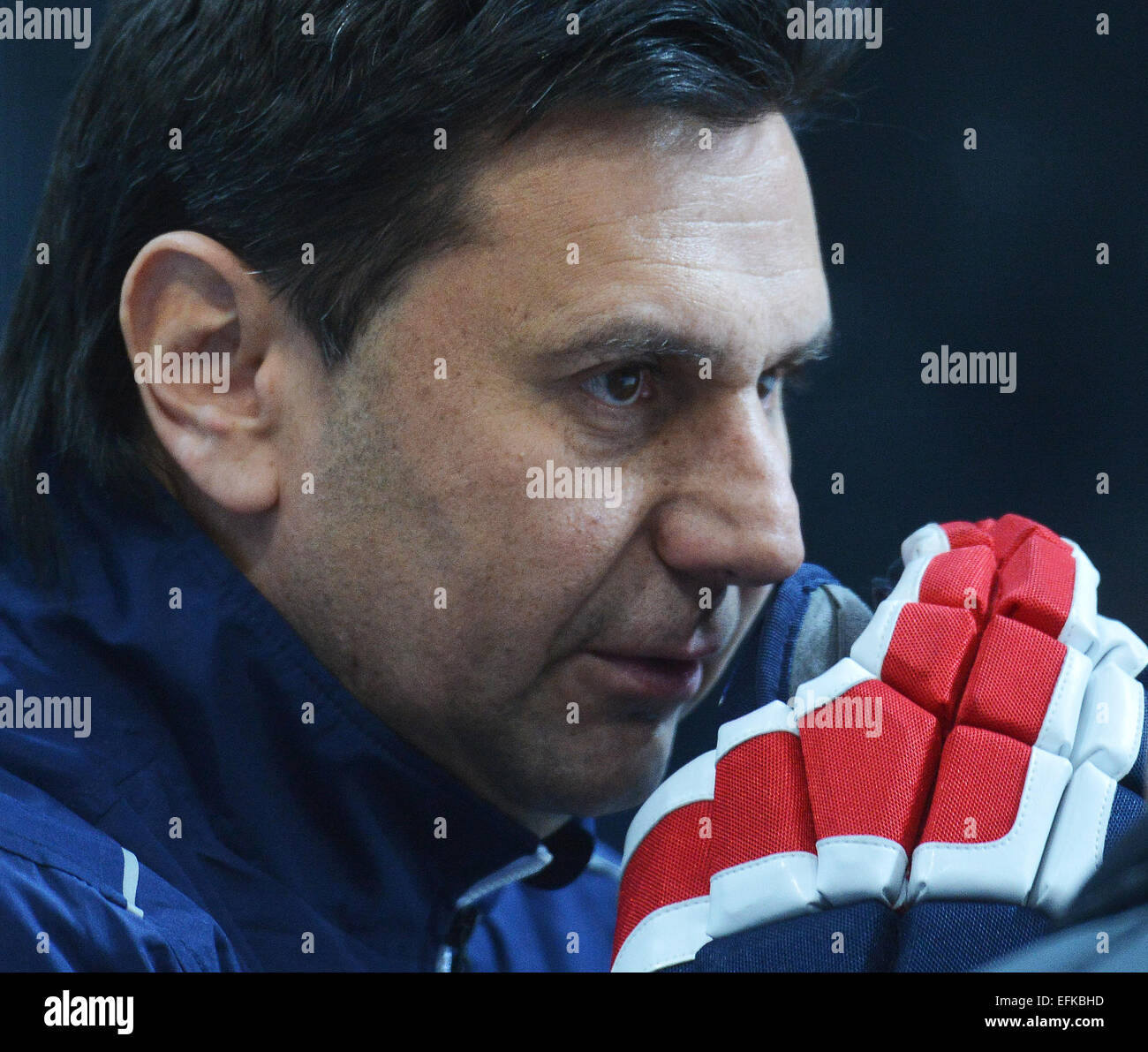 Coach of Czech National Ice Hockey Team Vladimir Ruzicka looks on ...