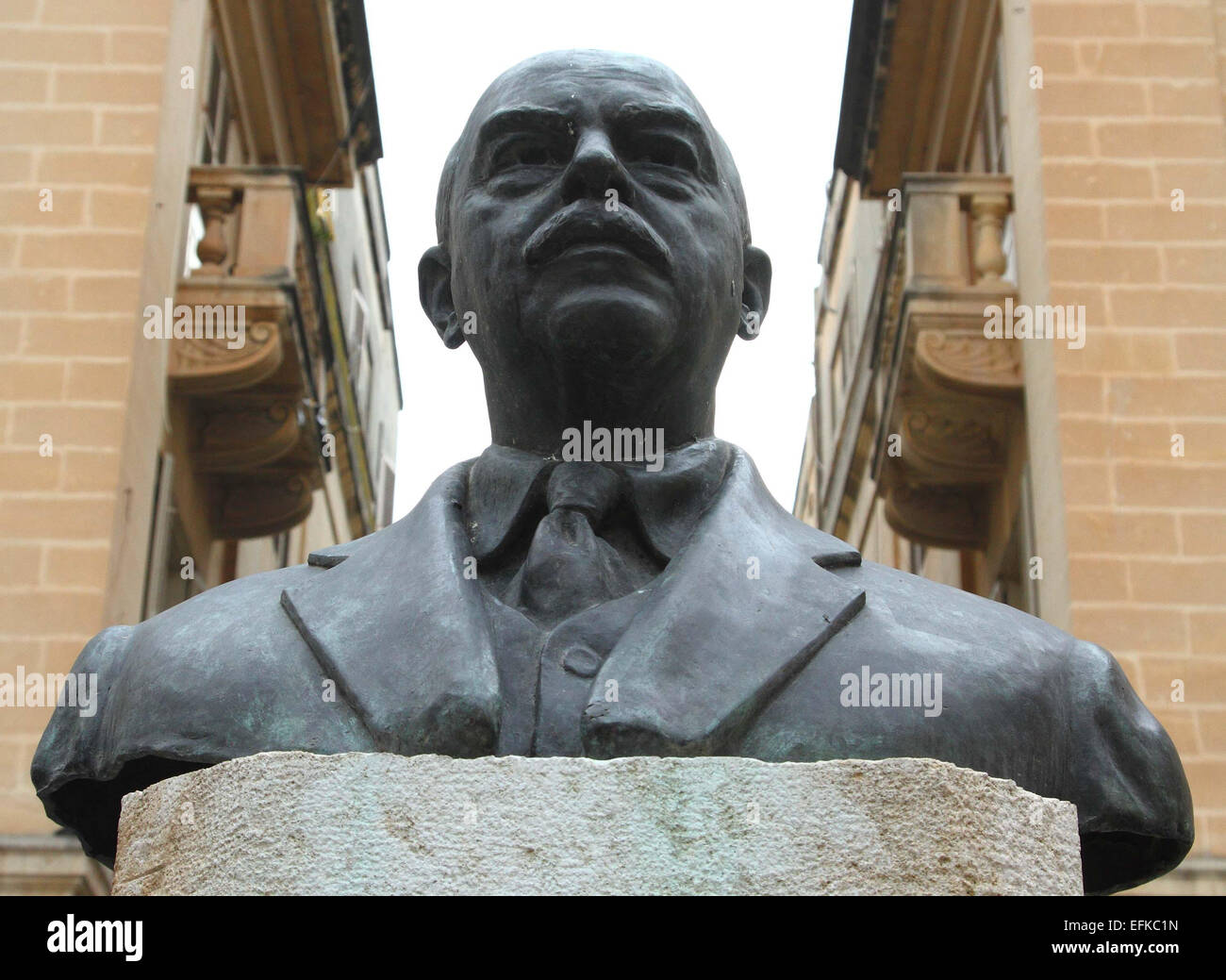 Capital city of Malta - Valletta - Statues on January 30th 2015 Photo ...