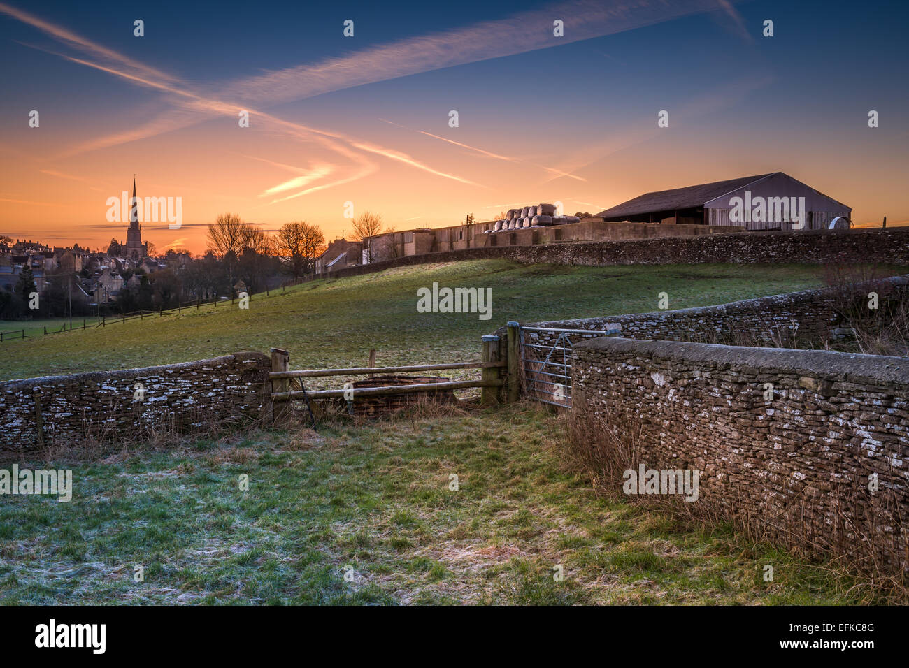 First light over Tetbury Stock Photo - Alamy