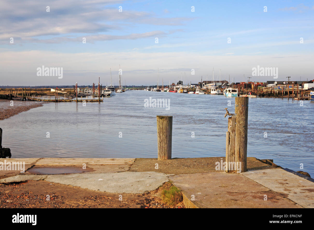 A view of the River Blyth and Southwold harbour from Walberswick ...