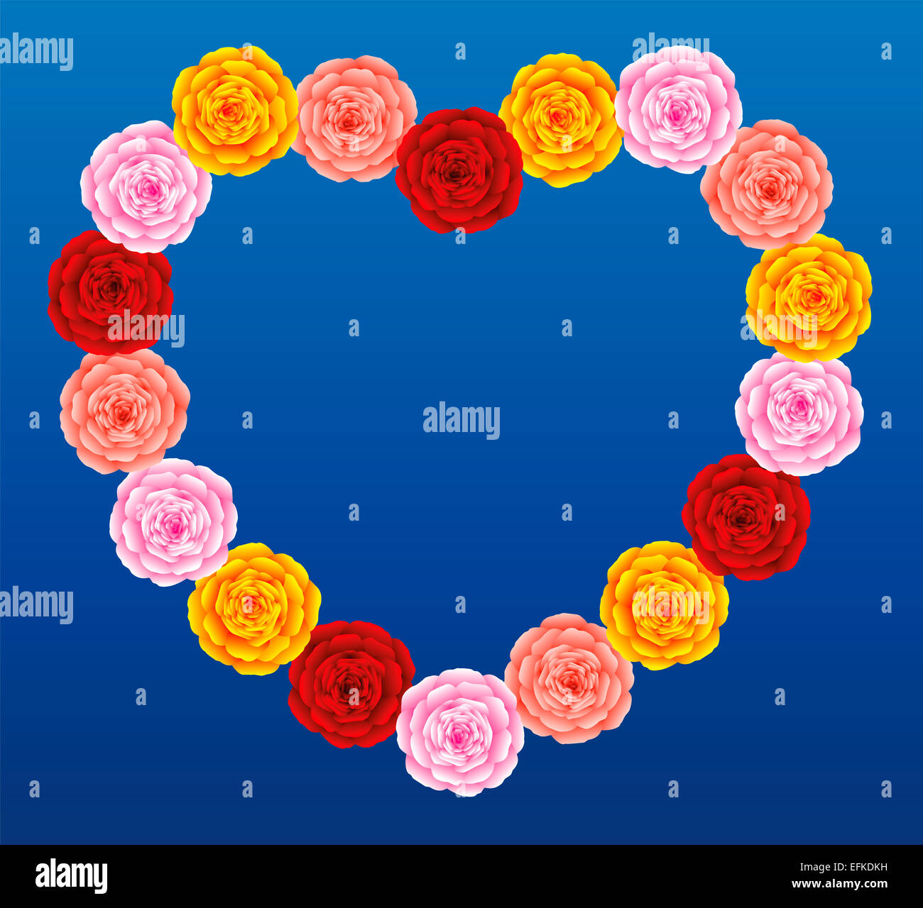 Heart roses illustration hi-res stock photography and images - Alamy