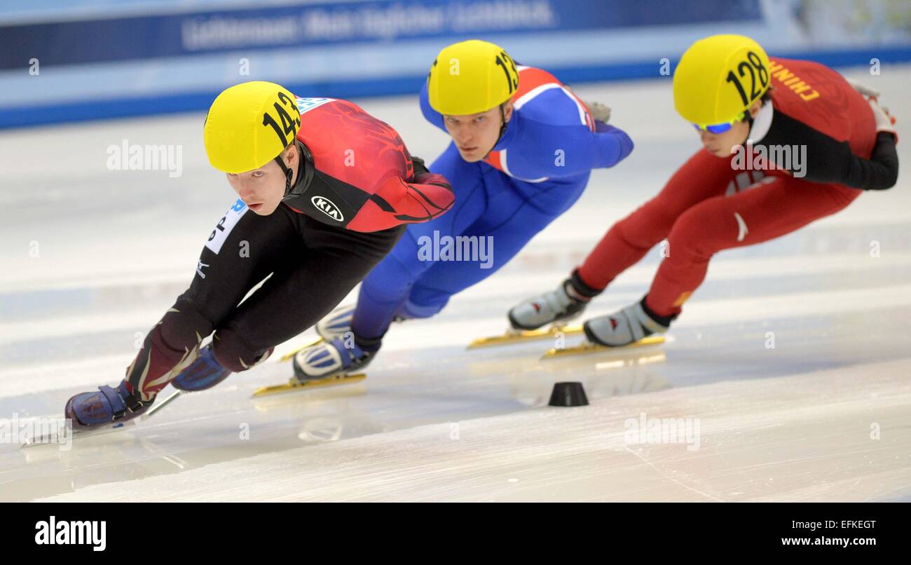 Dresden, Germany. 06th Feb, 2014. Hannes Kroeger (L-R) of Germany ...