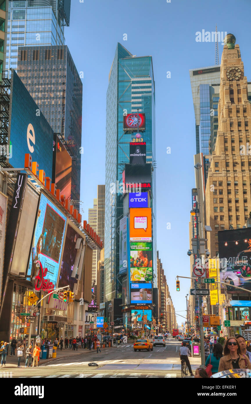 NEW YORK CITY - MAY 12: Times Square with people on May 12, 2013 in New ...